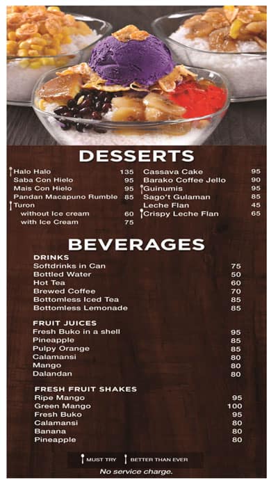Menu at Mesa - Filipino Cuisine Southmall restaurant, Las Pinas, SM ...