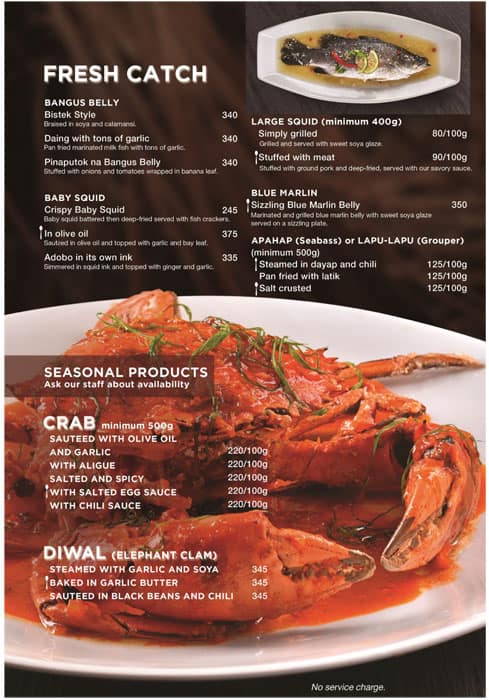 Menu at Mesa - Filipino Cuisine Southmall restaurant, Las Pinas, SM ...