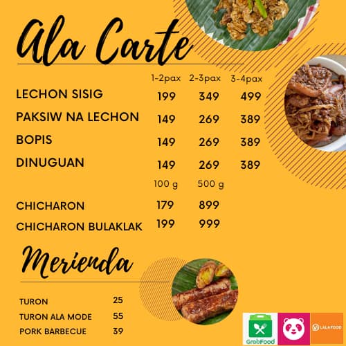 Menu at Mila's Lechon | Best Lechon Quezon City | Best Lechon ...