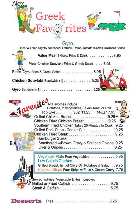 Menu at Snappy's restaurant, Katy