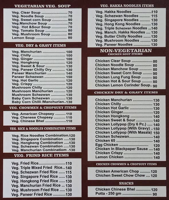 Menu of Bhumi's Rasoi, Powai, Mumbai