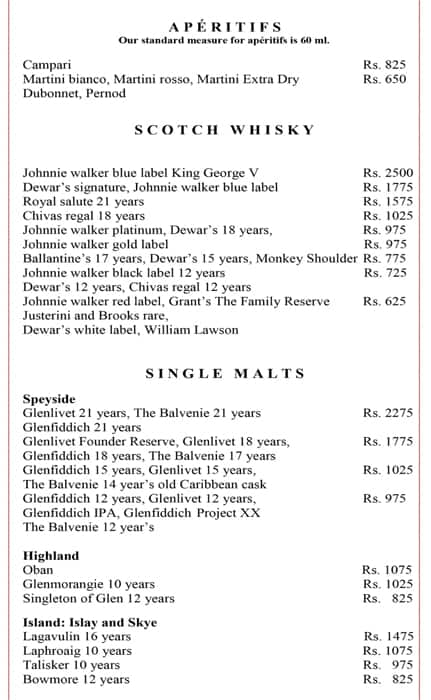 Menu at Saffron, Gurugram, 443