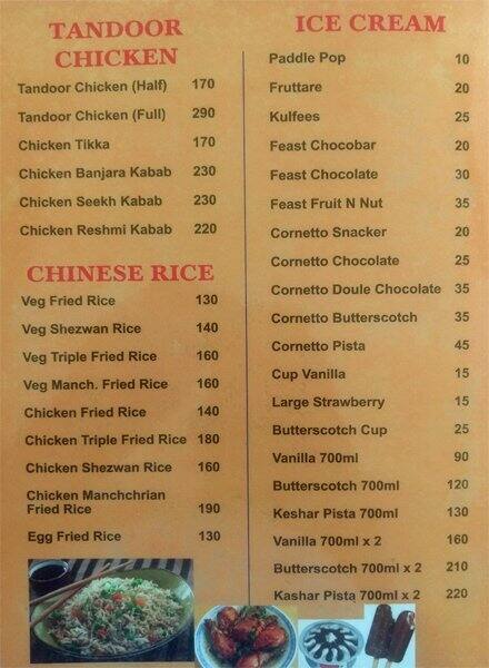 Menu at Hotel Kalyan Veg/Non Veg, Pune, Mumbai Pune Bypass Rd