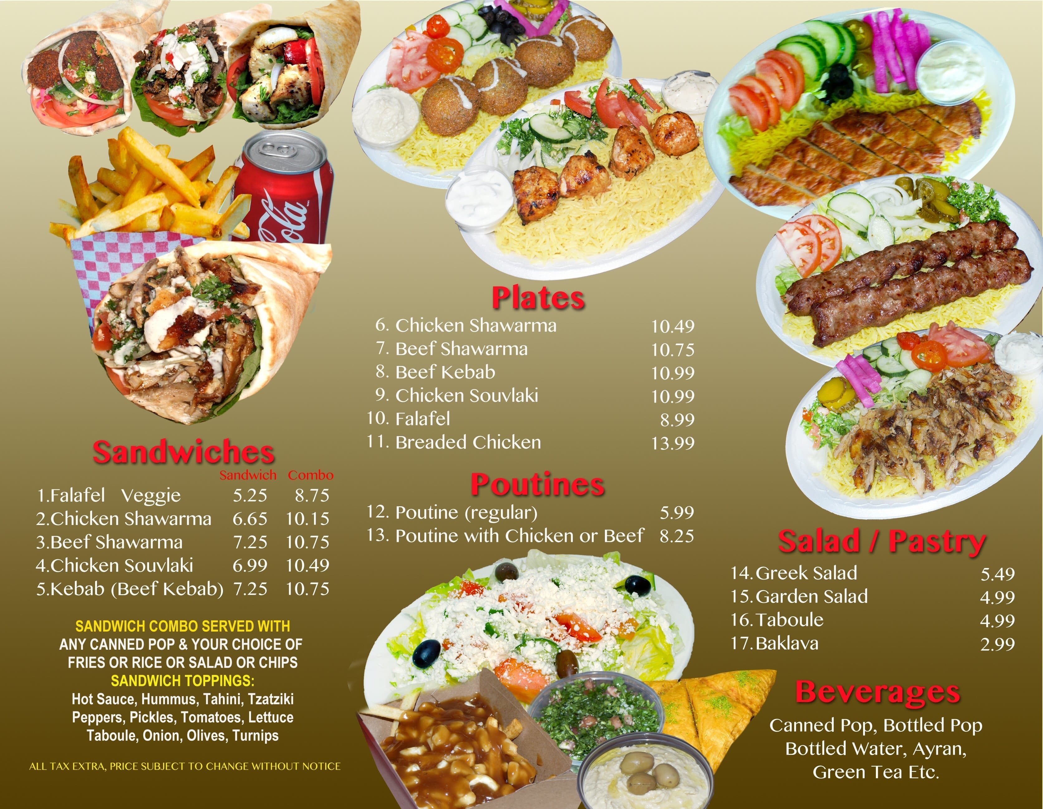 Pita Bite Menu, Menu for Pita Bite, Woodbridge, Toronto - Urbanspoon/Zomato