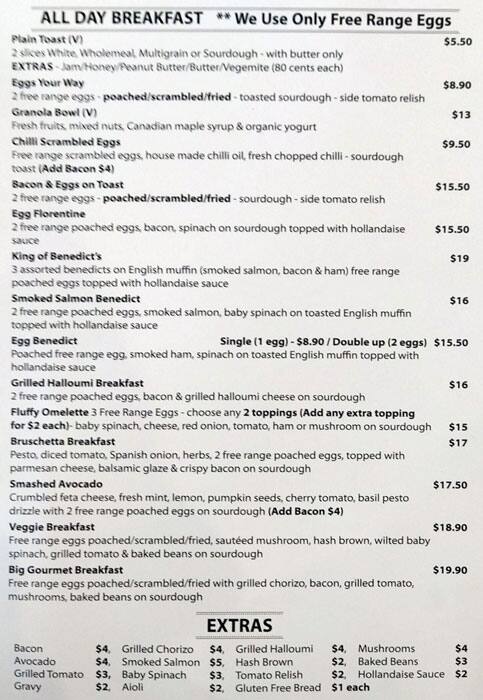 Menu at Cafe B2B Barrister To Barista By Jaffa, Werribee