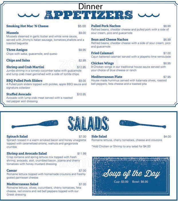 Menu at Lake House desserts, Dallas