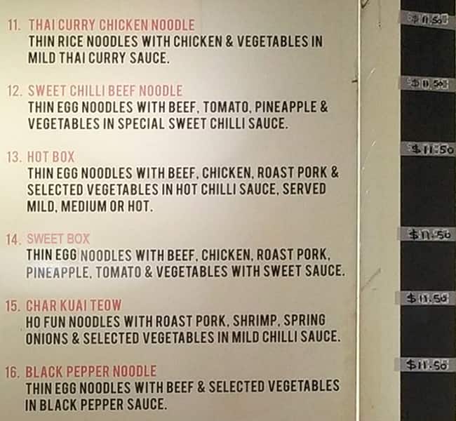 Menu at Noodle City Booval restaurant, Booval