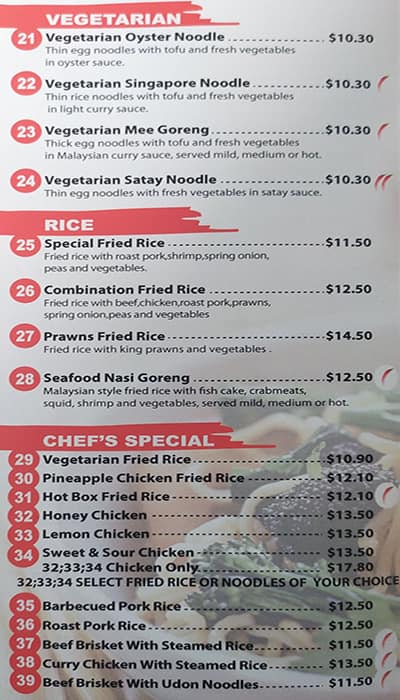 Menu at Noodle City Booval restaurant, Booval