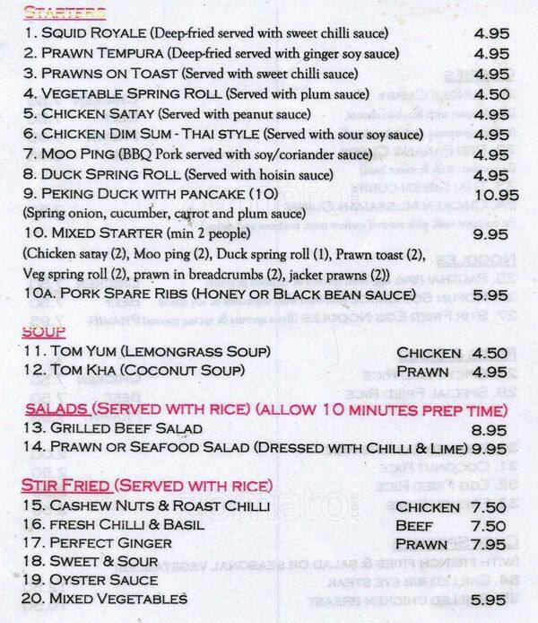 Menu at The Kenley Hotel pub & bar, Kenley