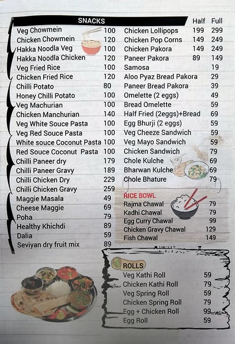Menu at The Food Hut, Gurugram