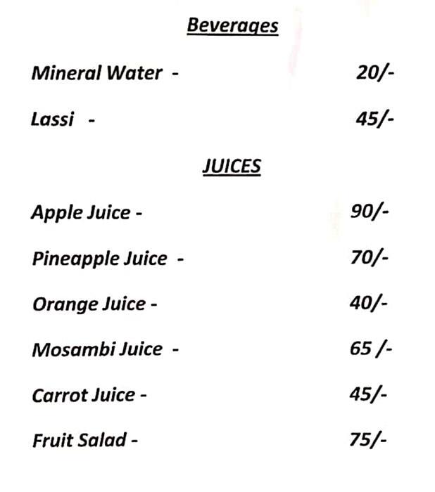 Menu at Funky Bites, Bhopal