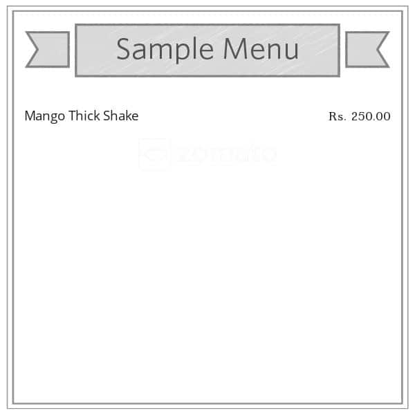 Menu at Thick shake Magic, Hyderabad