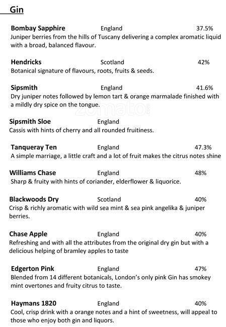 Menu at The Prince Blucher, Twickenham pub & bar, Twickenham