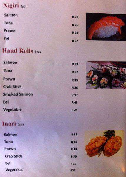 Speisekarte von Indulge restaurant, Kapstadt, 118 Main Rd