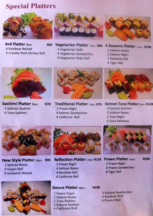 Speisekarte von Indulge restaurant, Kapstadt, 309 Main Road