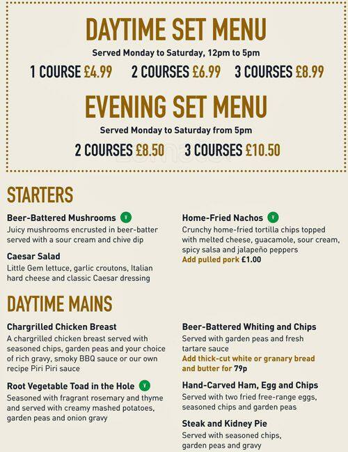 Menu at The Barton Arms, Eccles, 2 Stablefold