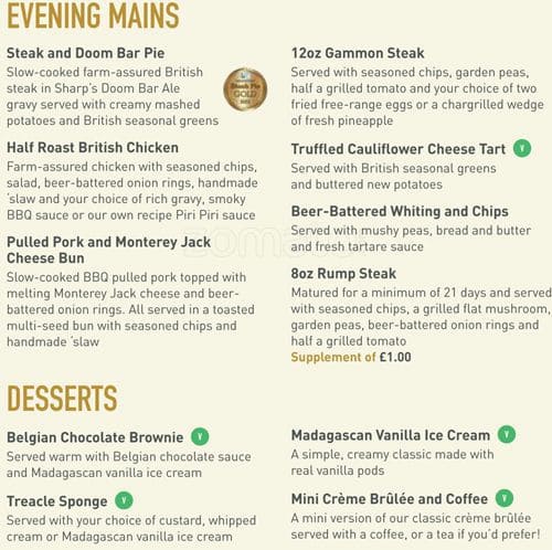 Menu at The Barton Arms, Eccles, 2 Stablefold