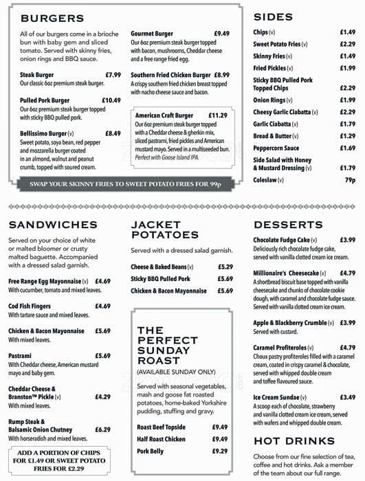 Menu at Corstorphine Inn pub & bar, Edinburgh