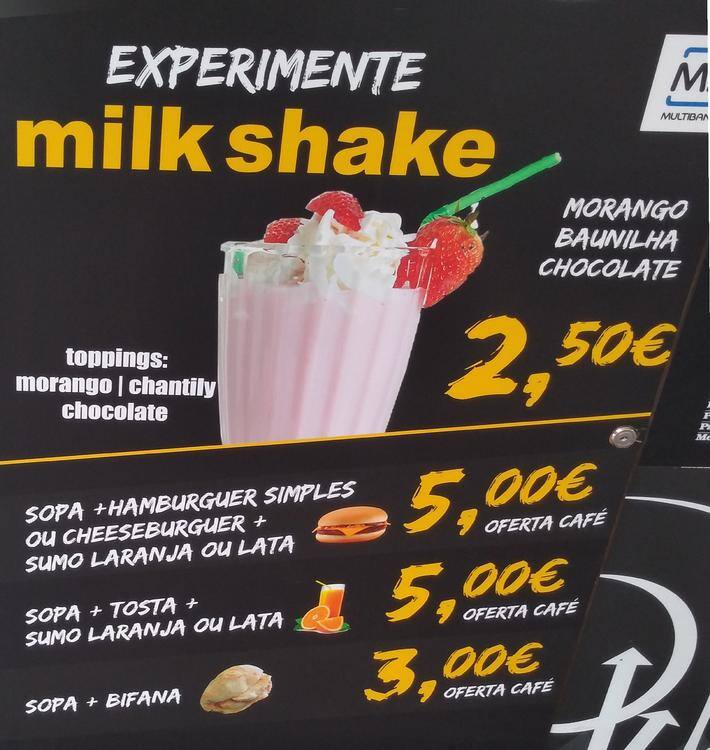 Menu at Altas Horas pub & bar, Lisbon