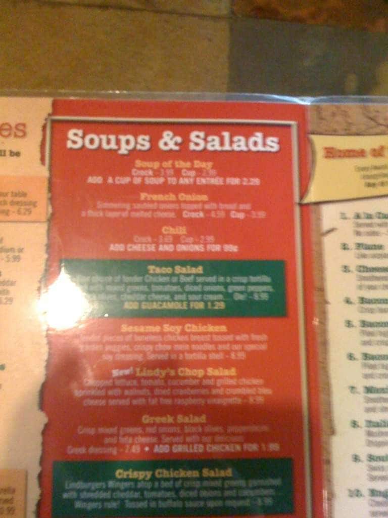 Menu at Lindsey's Cafe and Restaurant, Lake Worth Corridor, Jog Rd