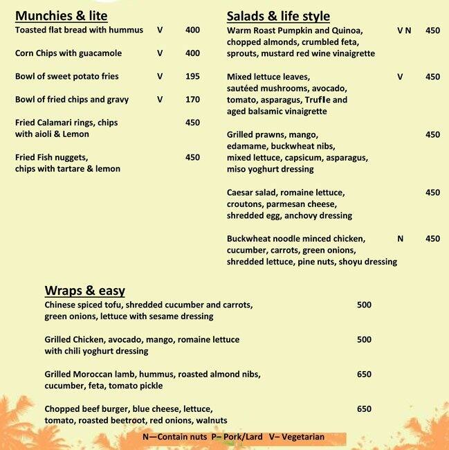 Breeze - Shangri-la's Mactan Resort & Spa Menu - Zomato Philippines