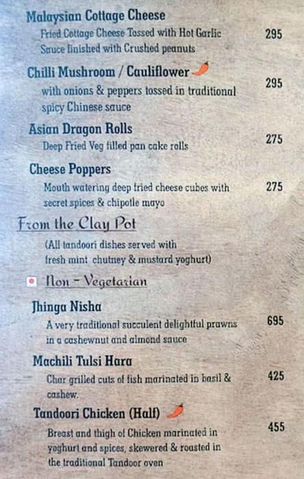 Menu of The Banyan Resturant, Doak Nagar, Madurai