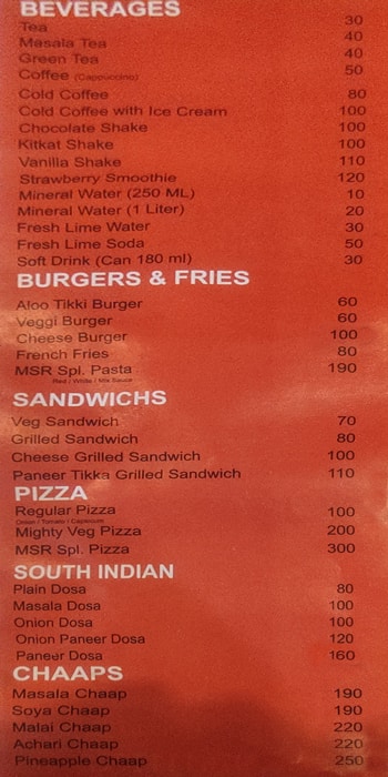 Menu at New Moonshine Resorts And Restaurant, Meerut