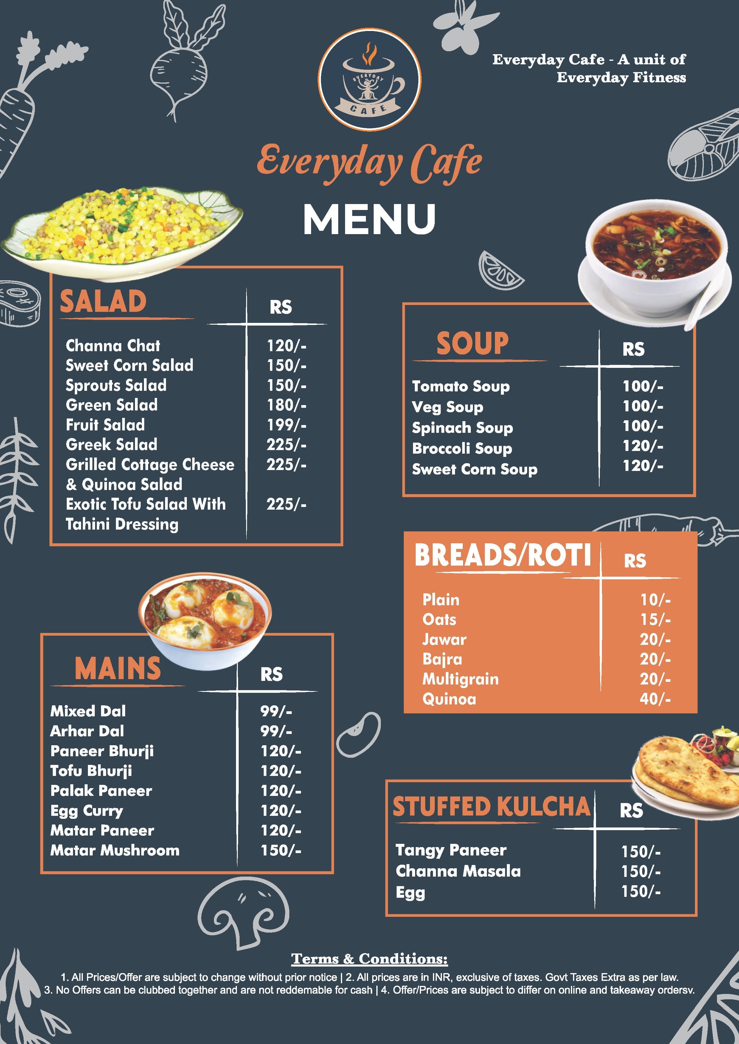 Menu at Everyday Cafe, Faridabad