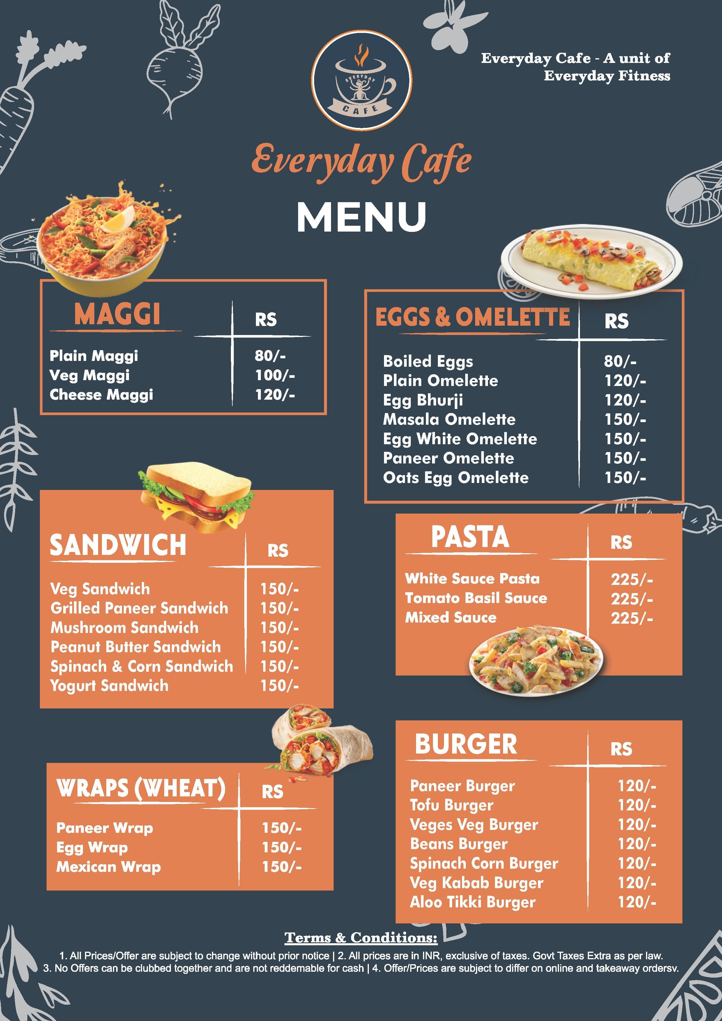 Menu at Everyday Cafe, Faridabad