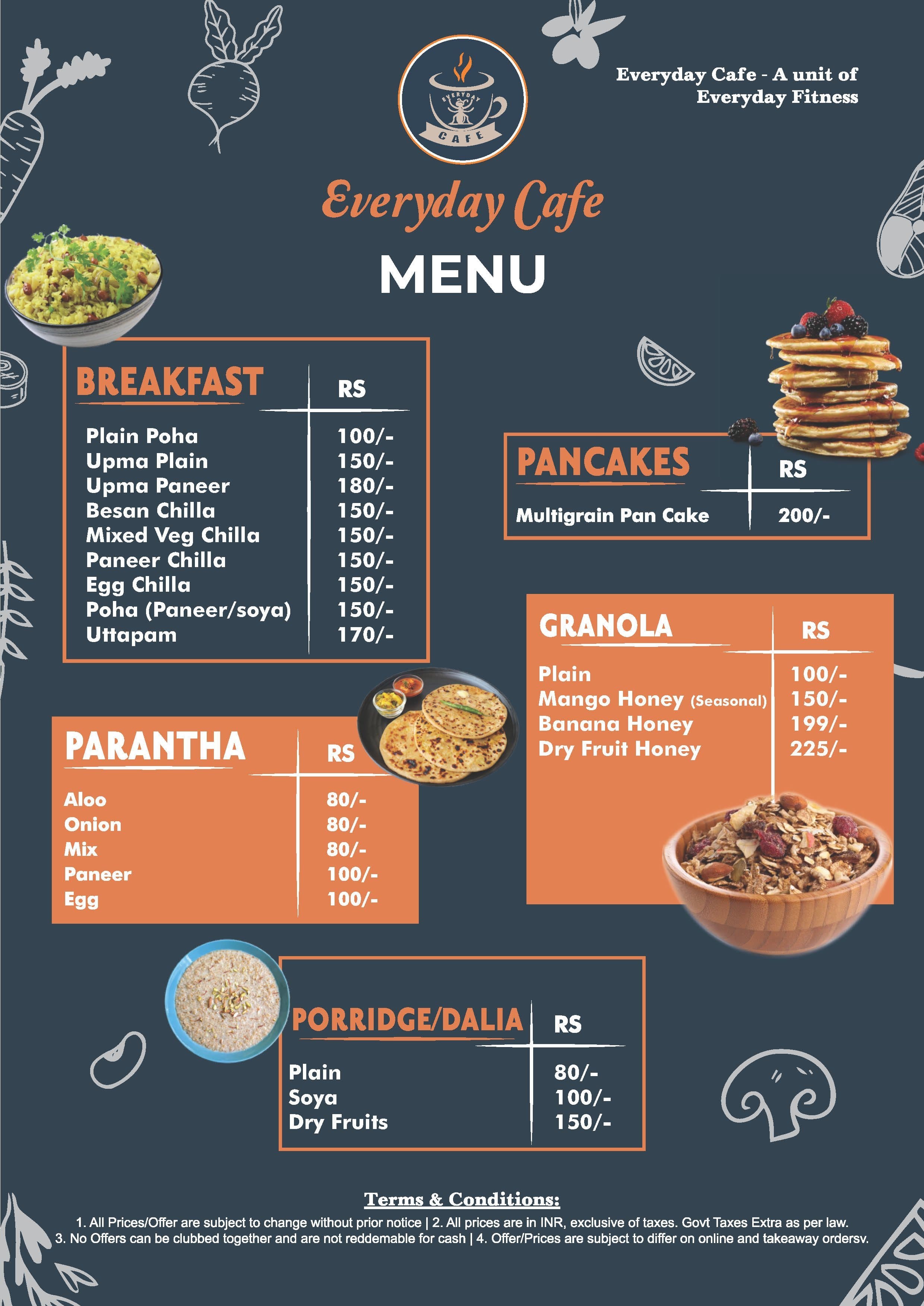 Menu at Everyday Cafe, Faridabad
