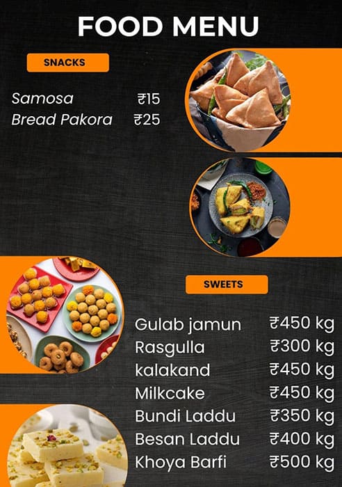 Menu of Shankar Sweets, Yakubpur, Noida
