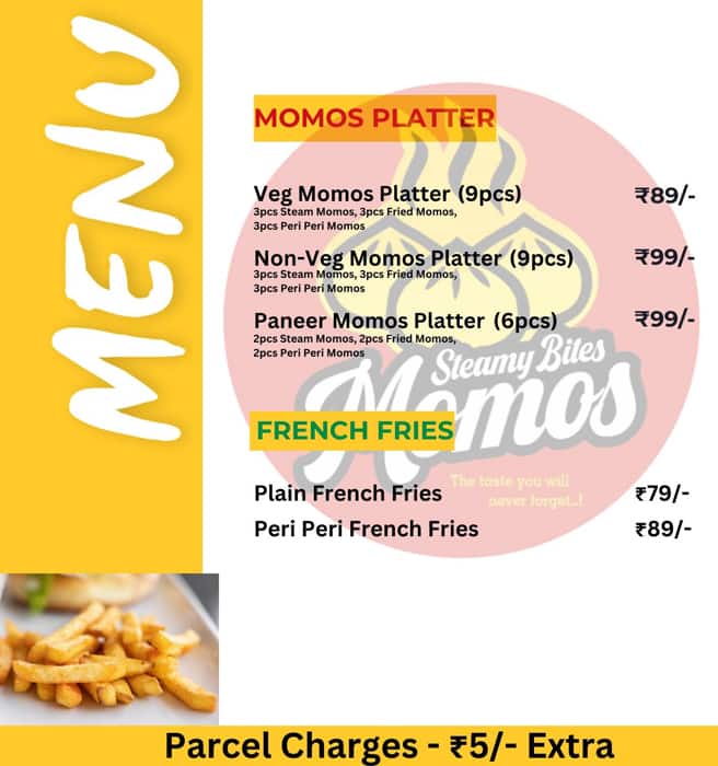 Menu of Steamy Bites Momos, Sinhgad Road, Pune