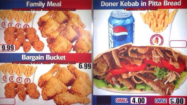 Menu at KHF STEPNEY restaurant, London, 210 Mile End Rd