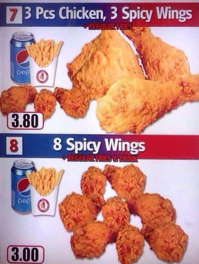 Menu at KHF restaurant, London, Pekcham