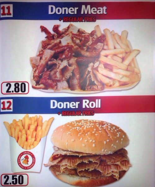 Menu at KHF restaurant, London, Pekcham