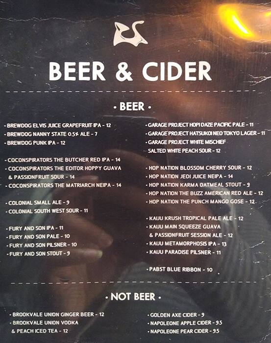 Menu at Blackcat Fitzroy pub & bar, Fitzroy, 252 Brunswick St