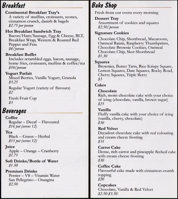 Cafe Deluxe Menu, Menu for Cafe Deluxe, Centretown, Ottawa - Urbanspoon ...