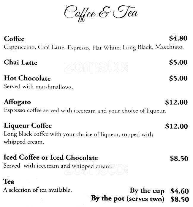 Menu at Boulevard Lounge - Wallis Cinema, Kingswood