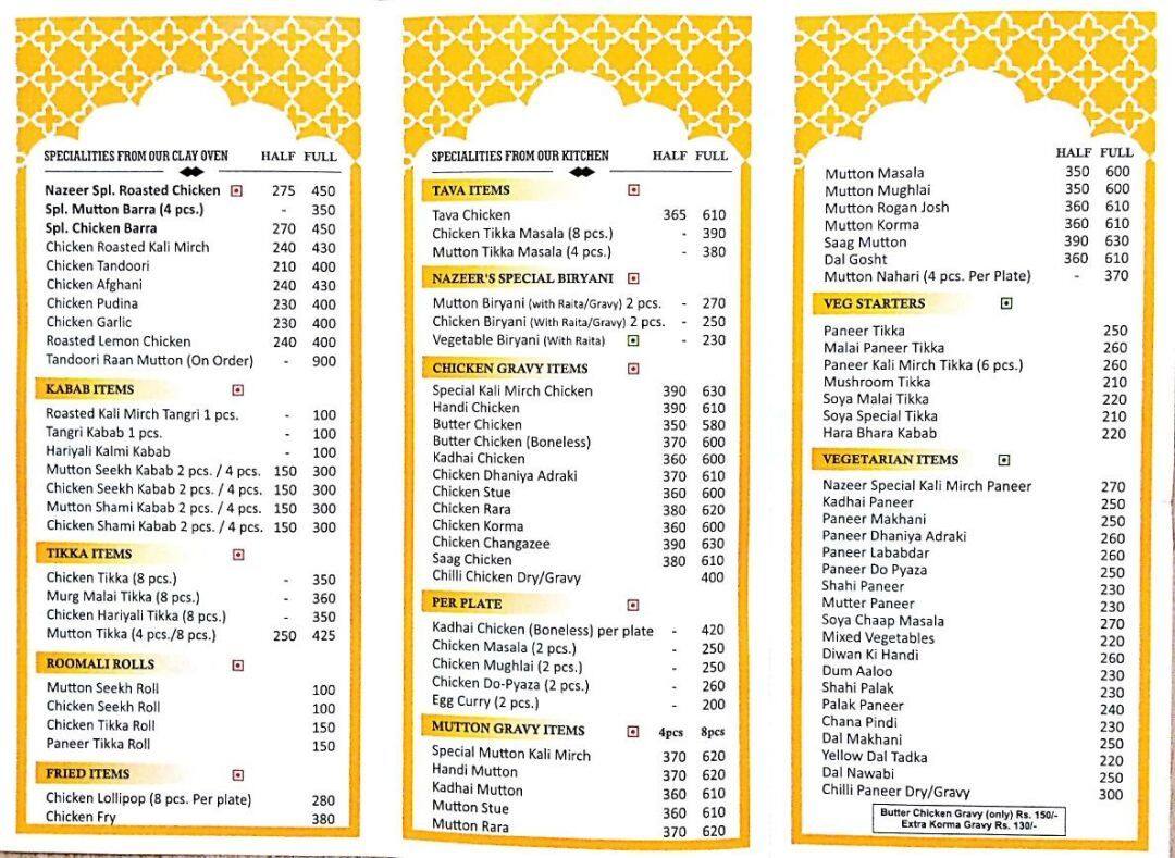 Menu of Al Bahar Point, Mira Road, Mumbai