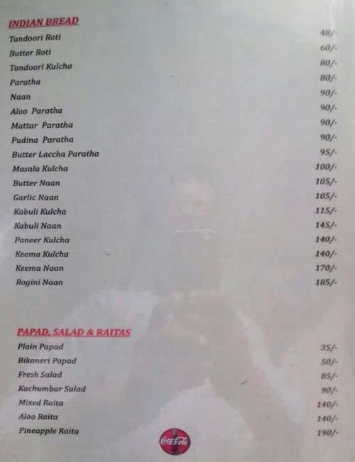 Menu at Amber Cafe, Kolkata, 2C Middleton row