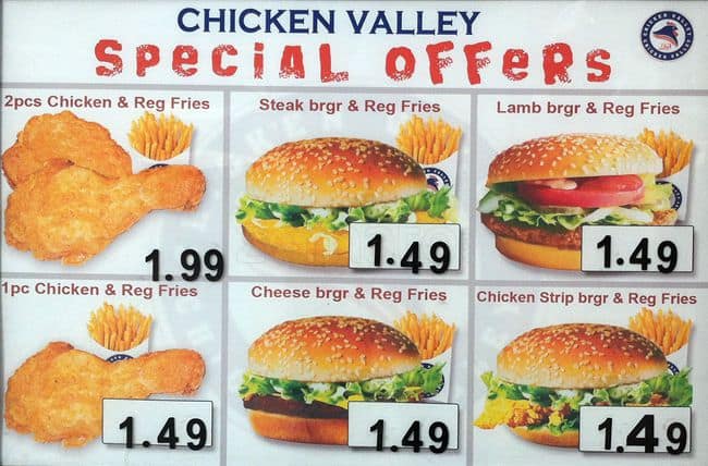 Chicken Valley Menu, Menu for Chicken Valley, White City, London ...