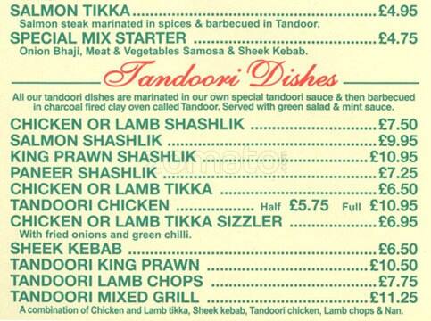 Menu at Sid's Takeaway restaurant, London, 257 Field End Rd
