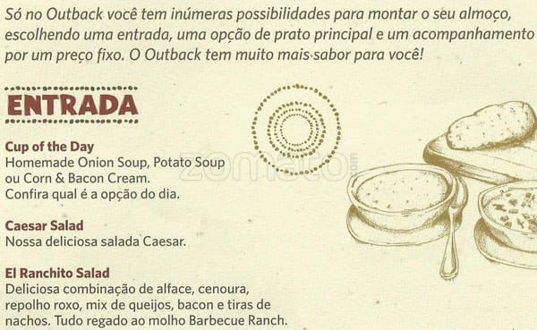 Menu em Outback Steakhouse, São Paulo, Av. Henry Ford