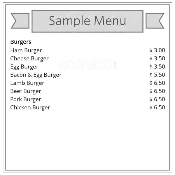 Menu at Masterton Roast Restaurant, Masterton