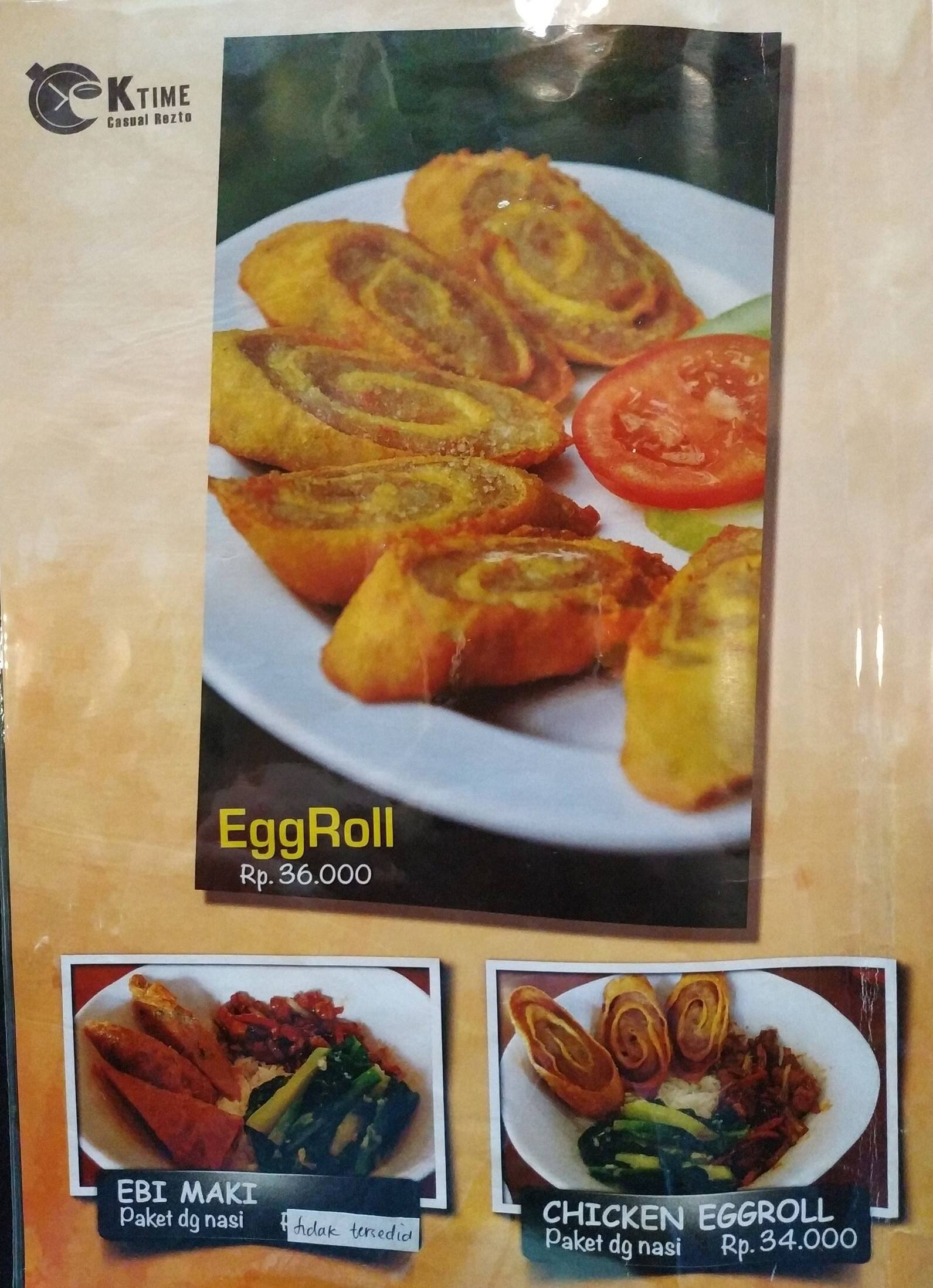 Menu at Kopi Time restaurant, Tangerang