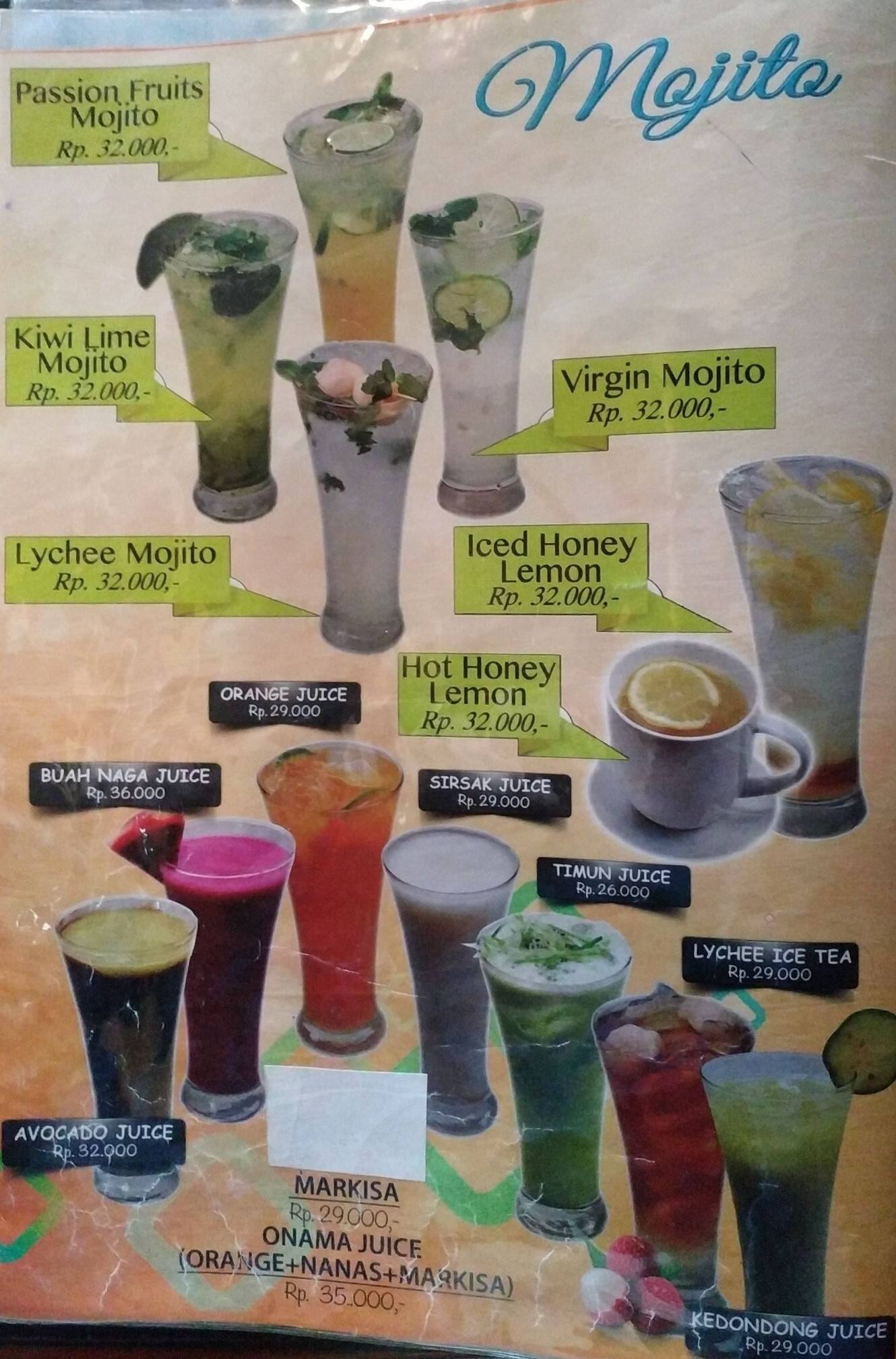 Menu at Kopi Time restaurant, Tangerang