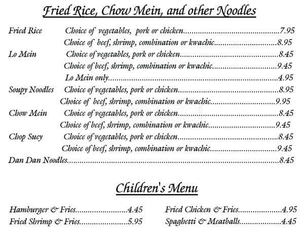 Menu at Asian Wind restaurant, Lexington, Palomar Centre Dr UNIT 40