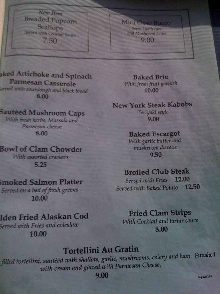 Menu at Adobe Resort Yachats OR restaurant, Yachats