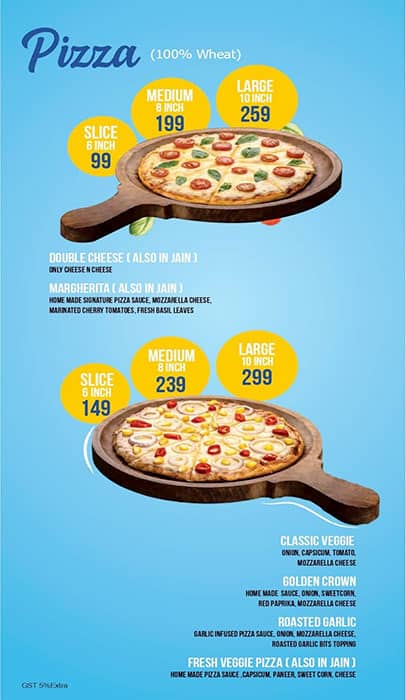 Menu at Crazy Cheesy Cafe Warje, Pune