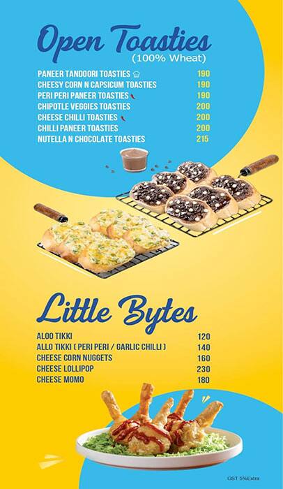 Menu at Crazy Cheesy Cafe Warje, Pune